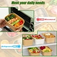 50-Pack 35oz Disposable Kraft Paper Bowls【with Lids and Forks】, Large ...