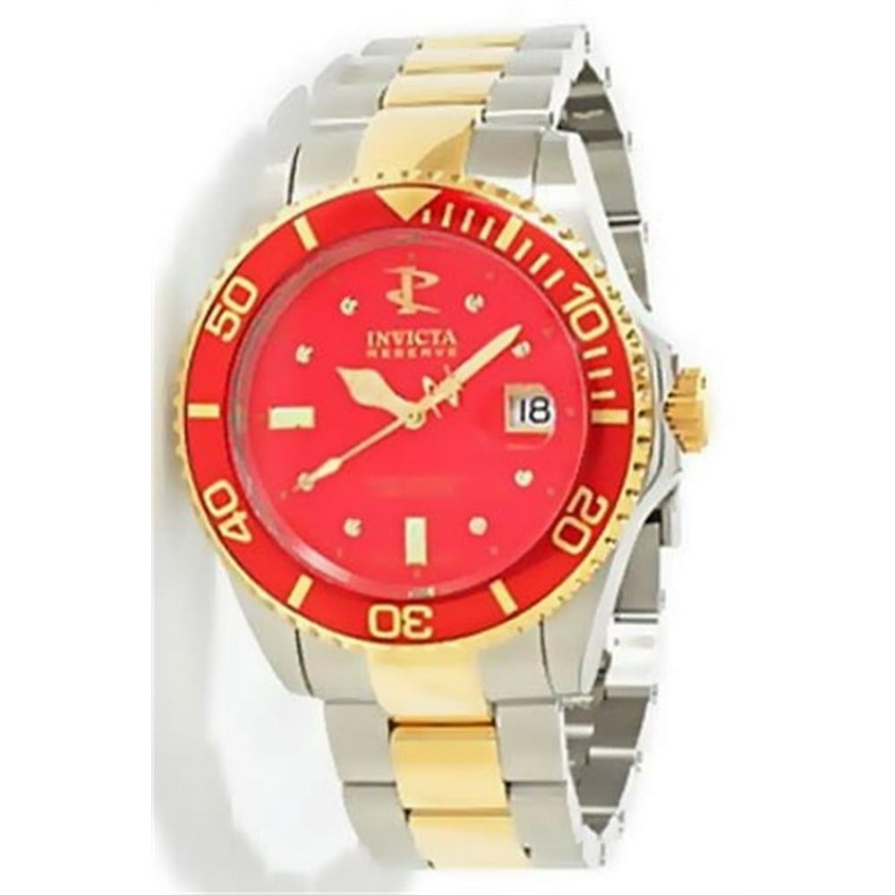 Invicta - Invicta Men's Swiss Reserve 500 Meter WR TT SS Red Face Dive ...