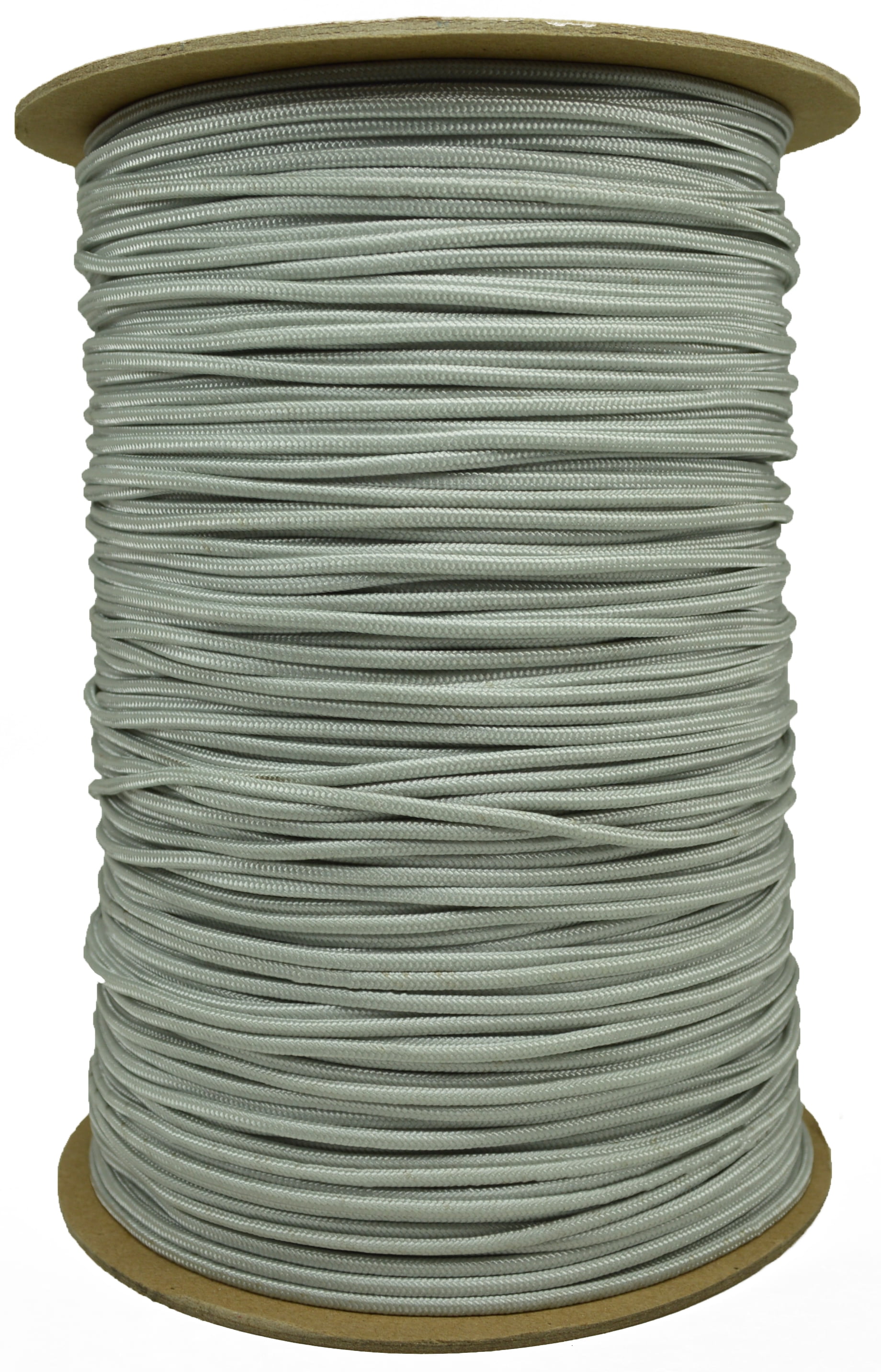 Silver Grey 275 Cord 5 Strand Paracord - 1000 Foot Spool - Walmart.com