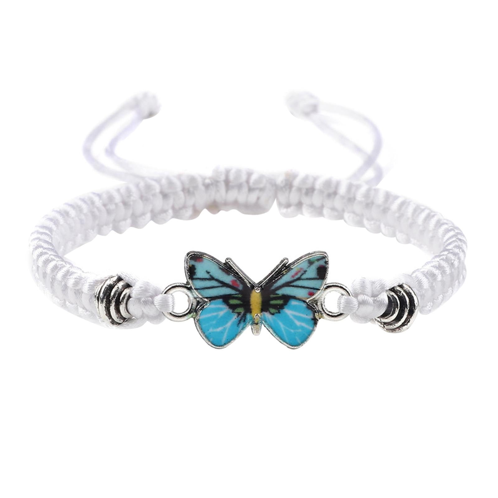 zttd butterfly bracelets for teen girls adjustable string chain ...