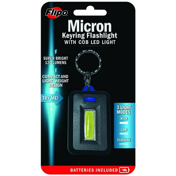 Flipo Micron Keyring Flashlight With COB LED Light, Assorted Colors ...