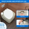 Dextrus 2.64 Gallon Portable Toilet for RV Travel, Camping Porta Potty ...
