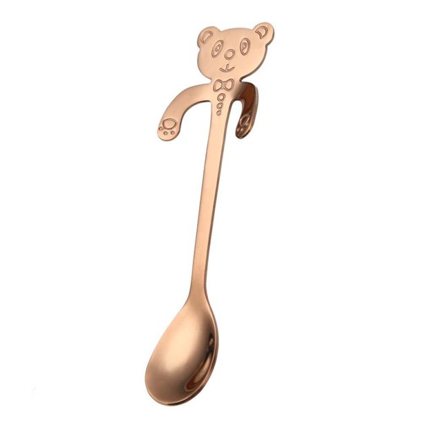 Labymos Cute Bear Spoon 304 Stainless Steel Teaspoon Long Handle Coffee ...