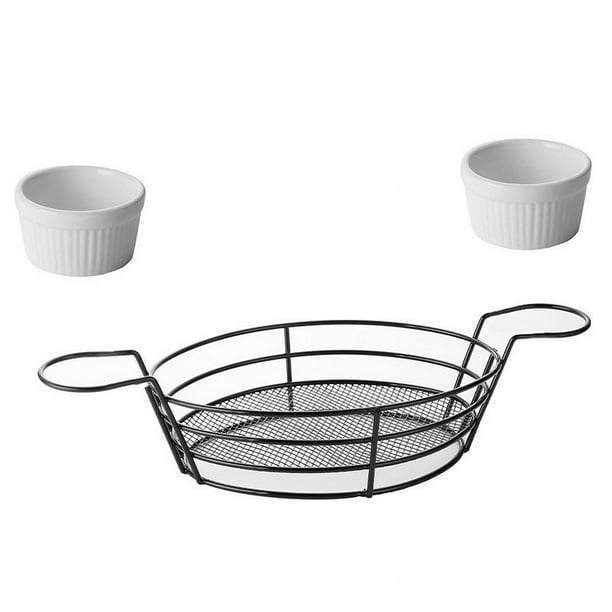 AMERTEER Stainless Steel Basket Snack Potato Chips Barrel Container ...