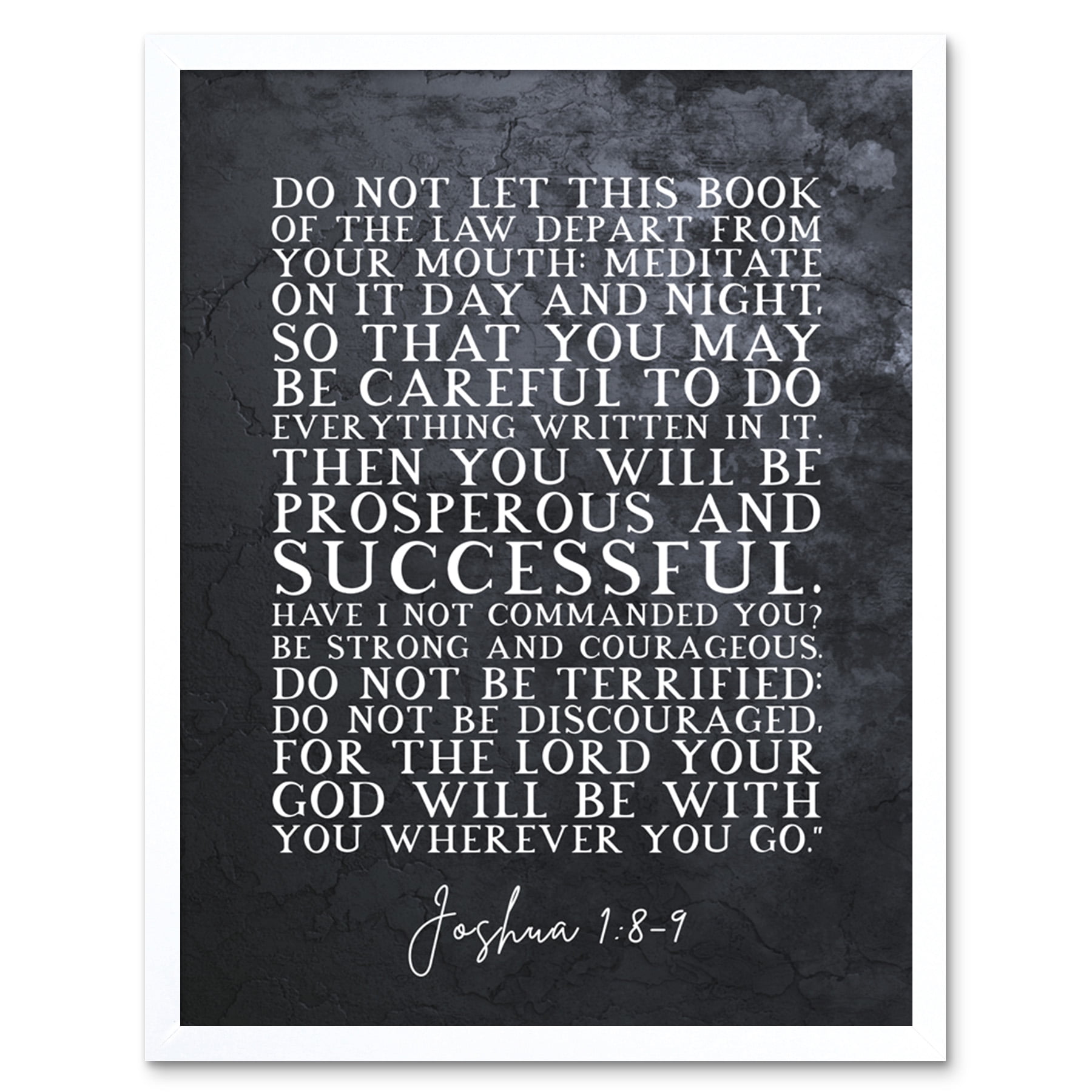 Joshua 1:8-9 Be Strong And Courageous Christian Bible Verse Quote ...