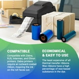 24 Pack Thermal Wax Resin Ribbon 4.33" X 1182' 1 Core. Ribbons for ...