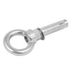 M10x70 3/8"x2.75" Stainless Steel Eye Bolts Threaded Screw Eyebolt Shoulder Ring with Nuts ...