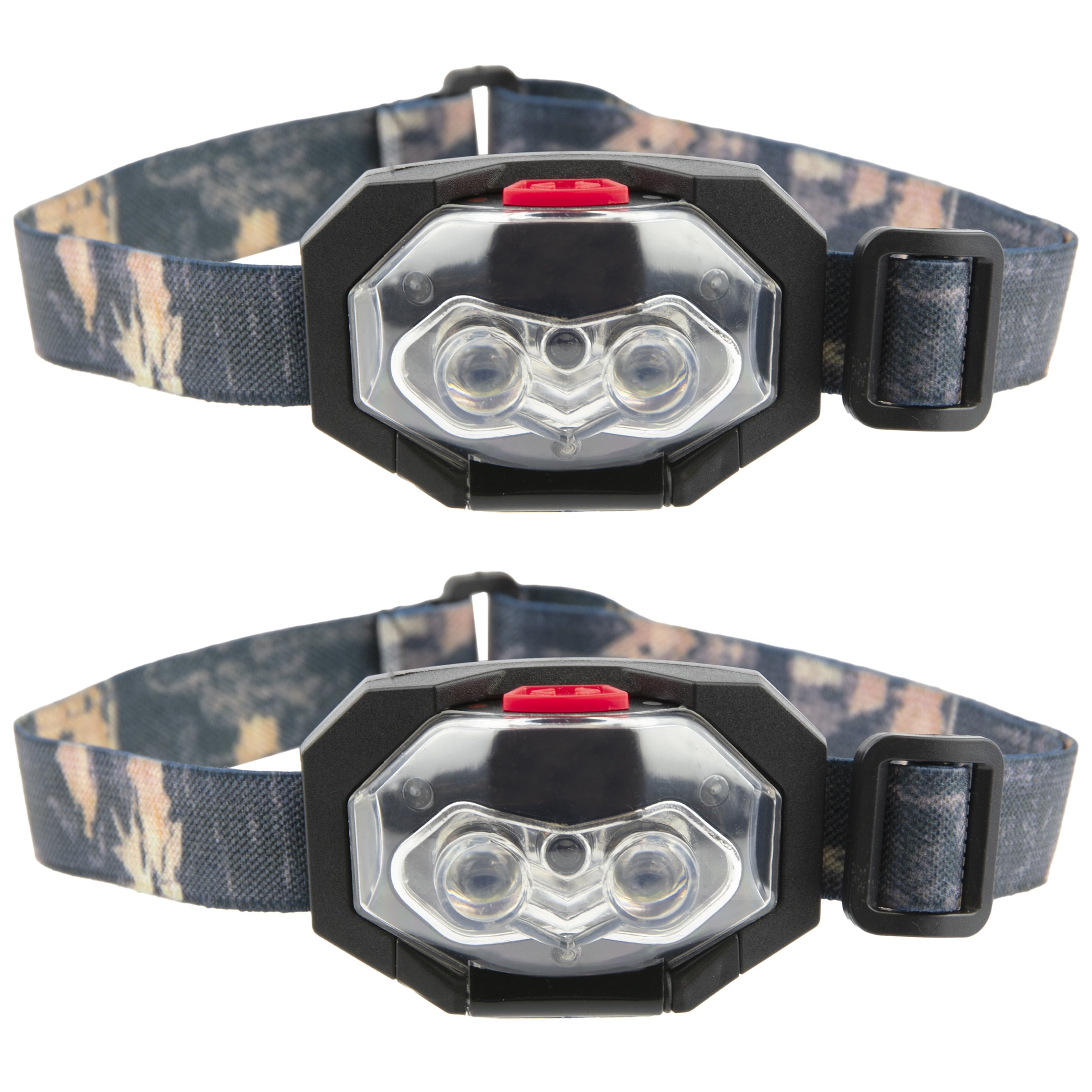 Woodland Creek 3 LED Battery Operated Head Lamp in Black Camo, 2 Pack ...