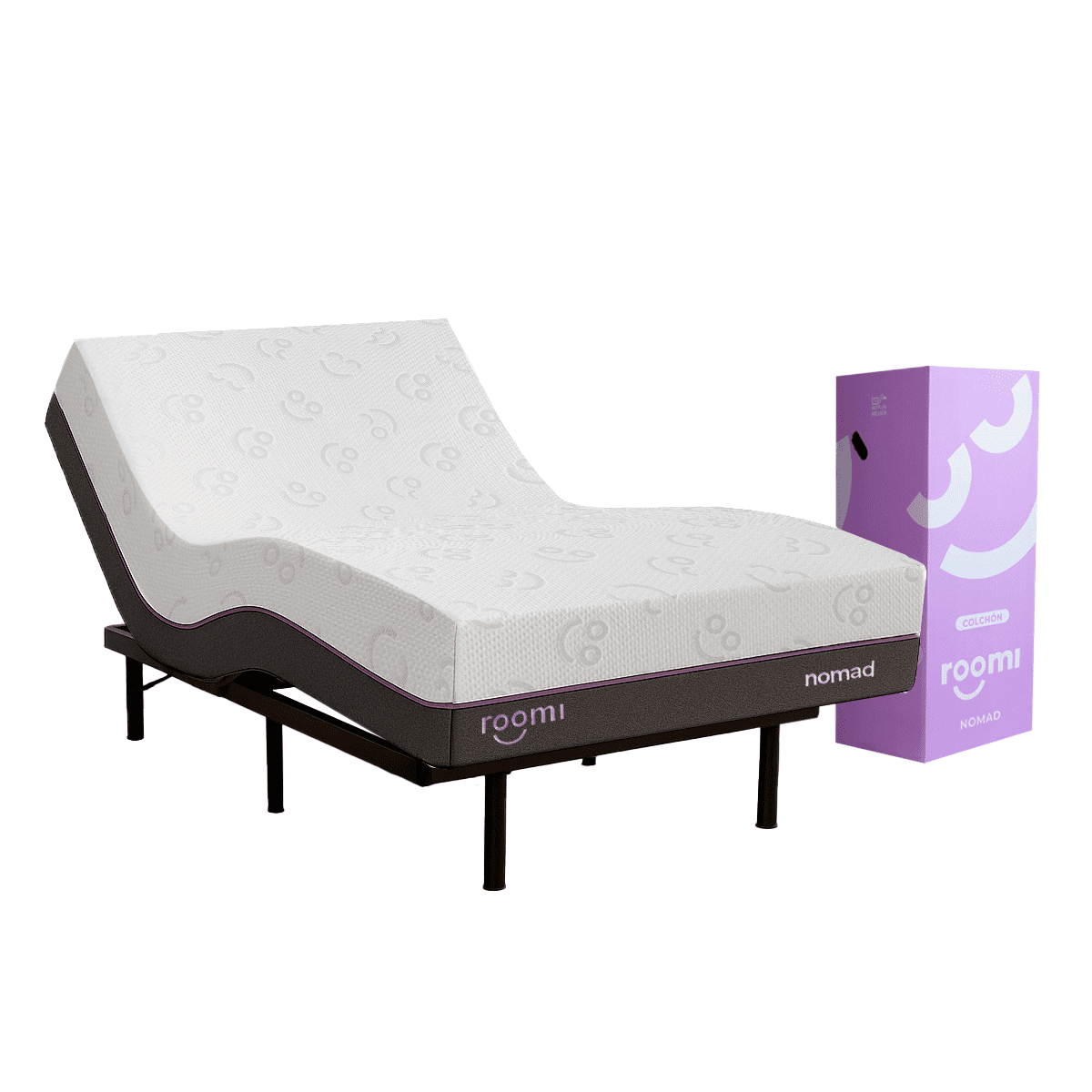 Colchón Matrimonial Roomi Nomad + Cama Eléctrica Masajeadora Premium ...