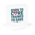 3drose, Born to Care, Trained to Save Funny Text, Red Heart. Artsy ...