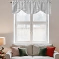Ash Gray Tie Up Valances Curtain, Rustic Vertical Dashed Lines Shabby ...