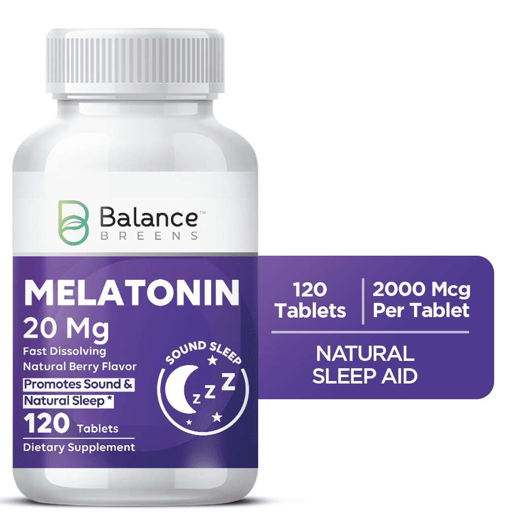 Buy Balance Breens Melatonin 20mg - 120 Tablets - Quick Dissolve ...