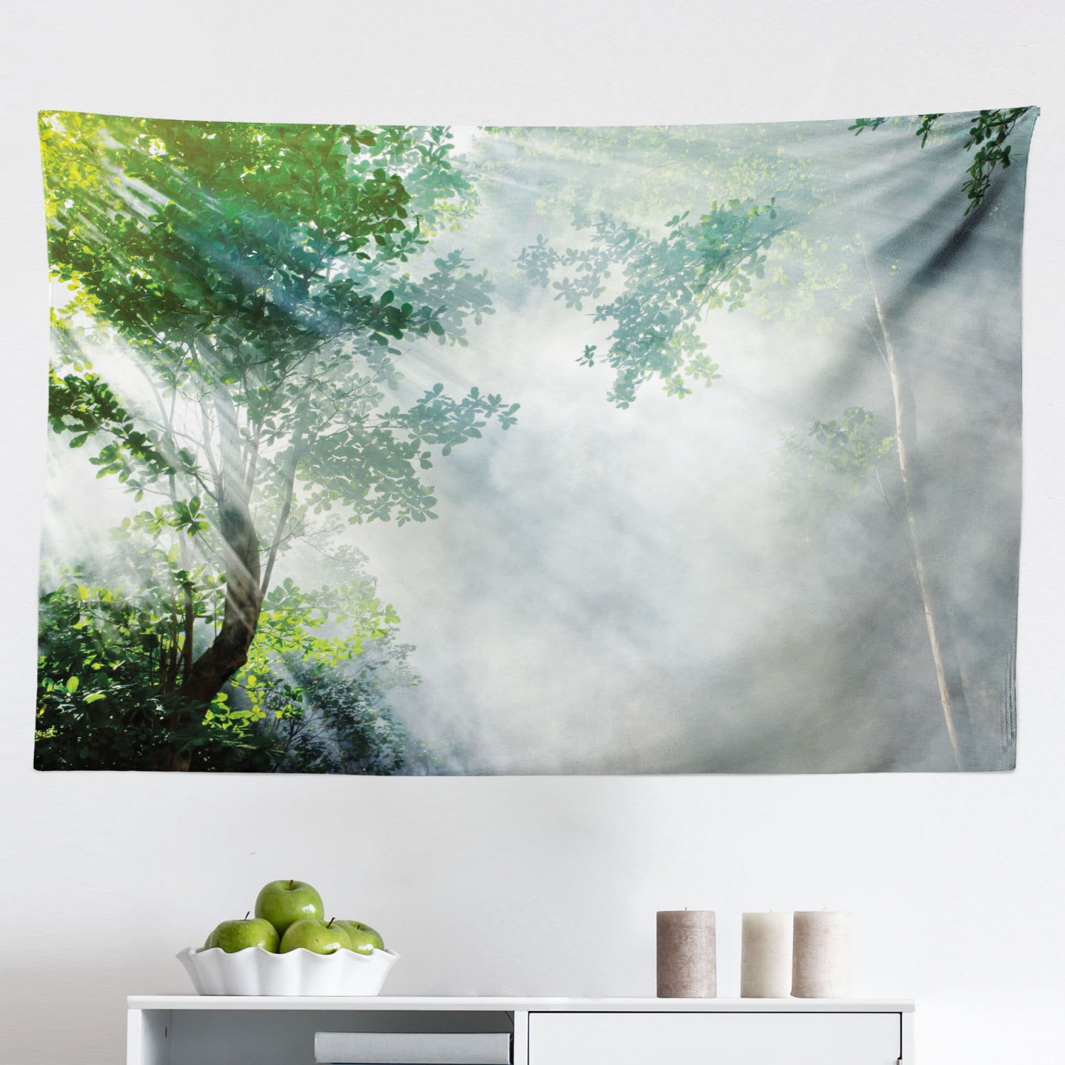 Rainforest Tapestry, Palm Trees and Exotic Plants in Tropical Jungle ...