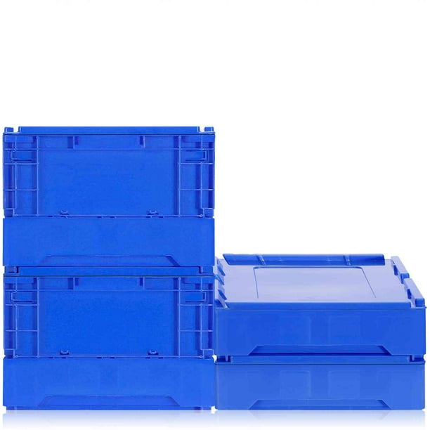 UrbanX 58L Solid Wall Clever Crates, Collapsible Storage Bins with Lids ...
