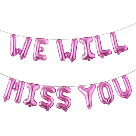 Farewell Party Decorations Supplies We Will Miss You Balloon Banner Kit Going Away Party Goodbye ...