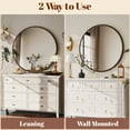 BEAUTYPEAK Miroir Rond de Salle de Bain 32 Pouces Miroir de Meuble ...