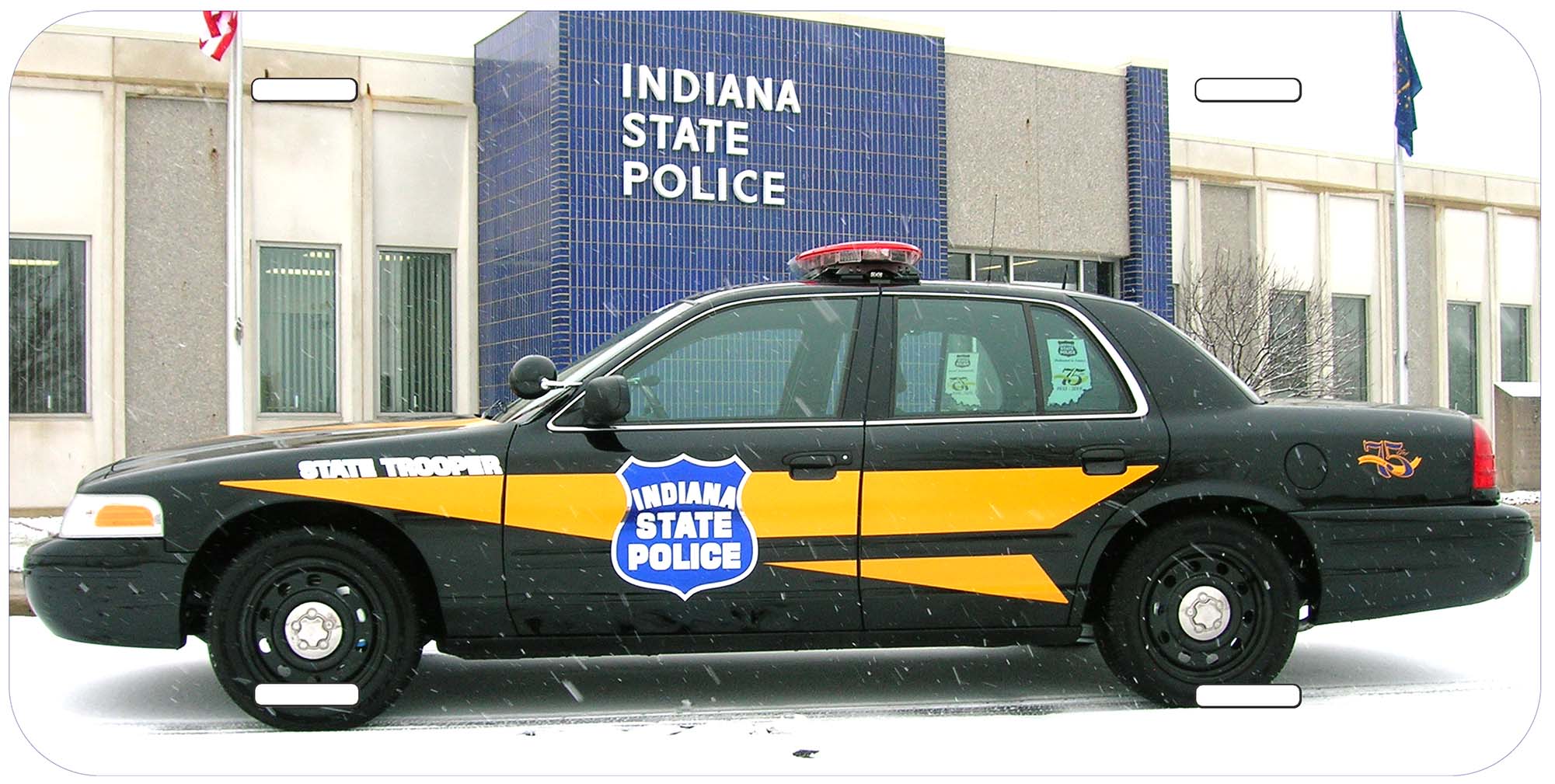 Indiana Police Car Novelty Auto License Plate - Walmart.com
