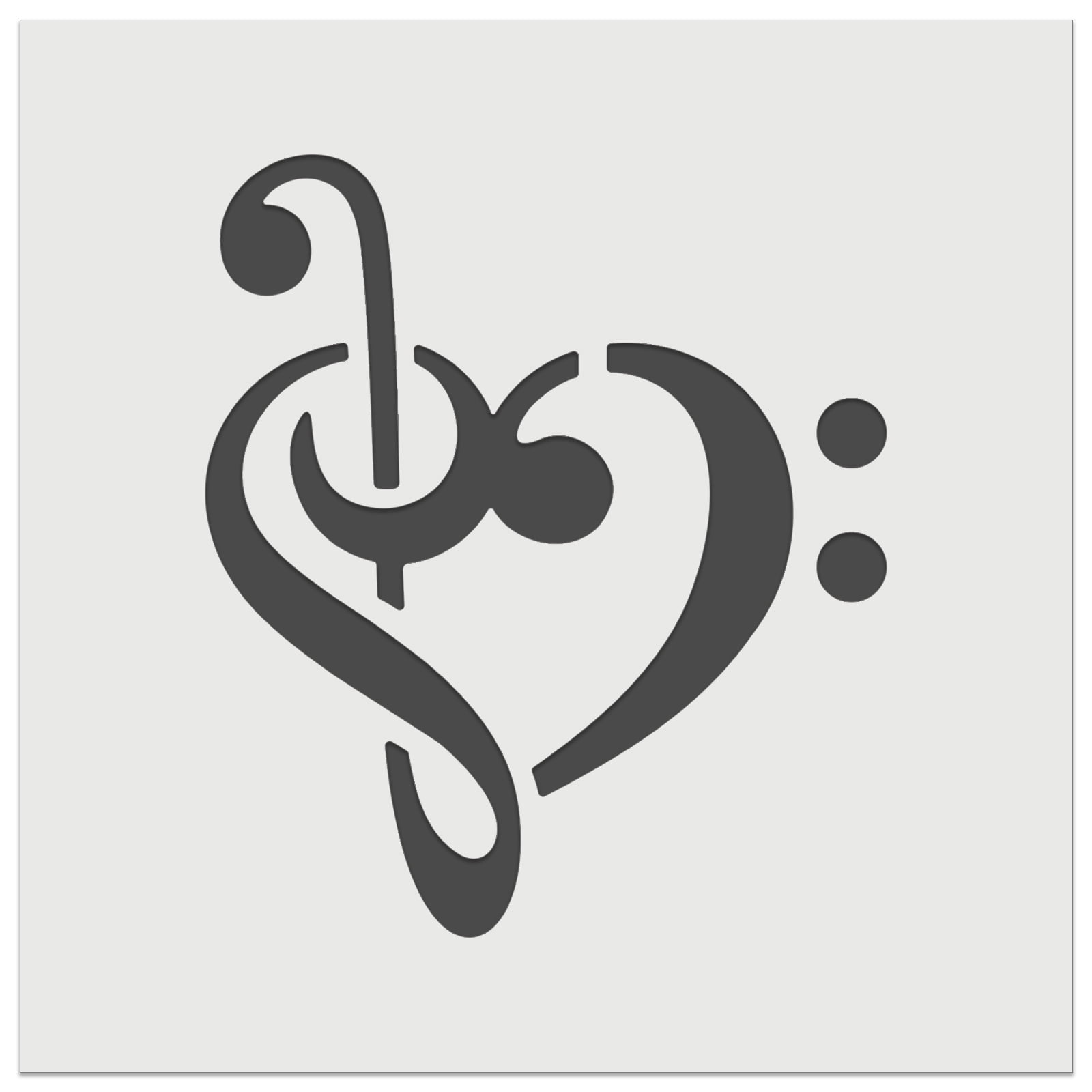 Treble Bass Clef Heart Music Love DIY Cookie Wall Craft Stencil - 11.5 ...
