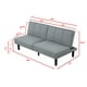 Mainstays 66" Studio Futon, Gray Linen Upholstery - Walmart Business ...