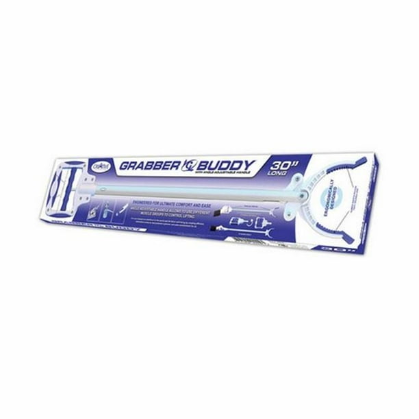 GRABBER BUDDY, Innovative Reacher Tool Aluminum 30 Inch, White, Blue ...