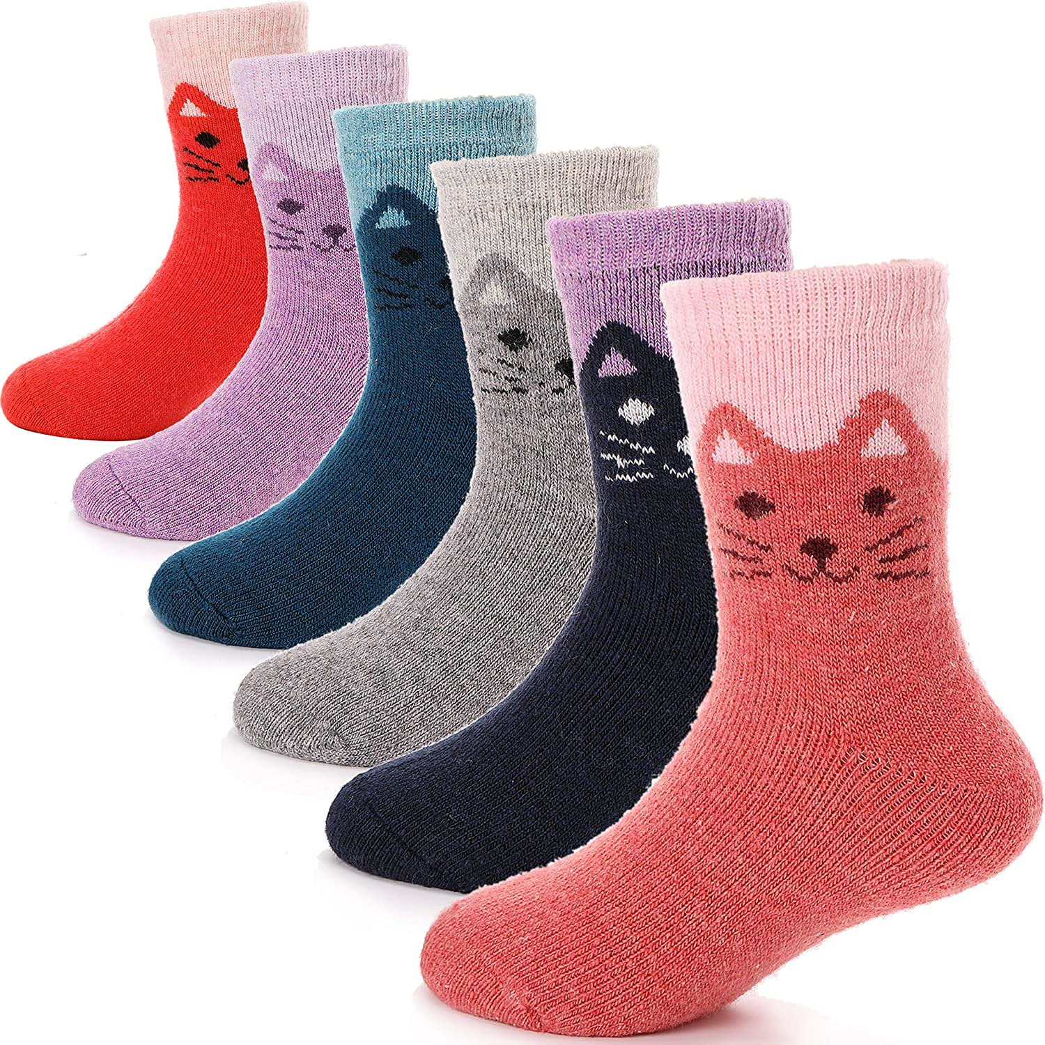 Click here for Husfou Winter Wool Socks For Kids - Warm Crew Sock... prices