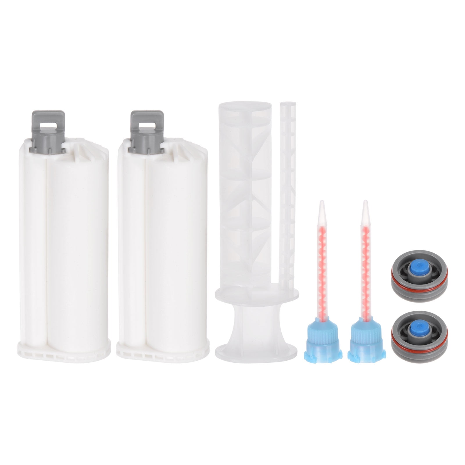 2uds Epoxi Pistola Adhesivo Cartucho, Plástico Resina Mezclador Doble Pegamento Cartucho con ...