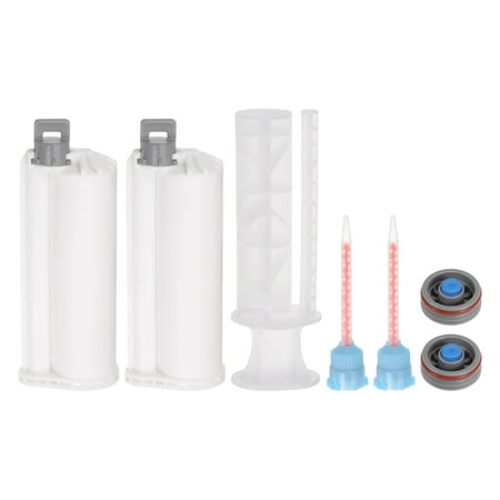 Uxcell 2Pcs Epoxy Gun Adhesive Cartridge, Plastic Dual Cartridge with ...