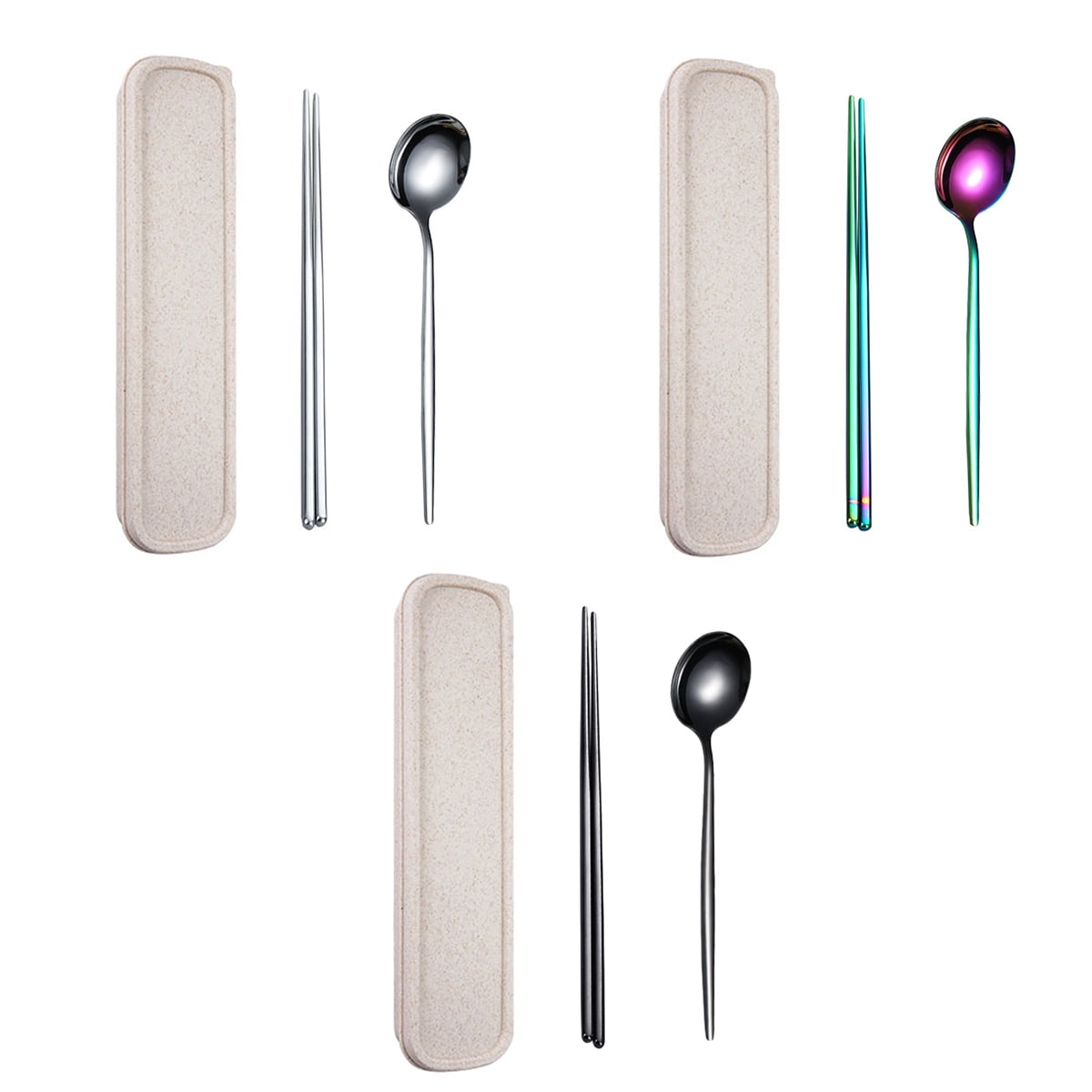 Click here for Hesignd Spoon And Chopsticks 3 Set  Reusable Long... prices