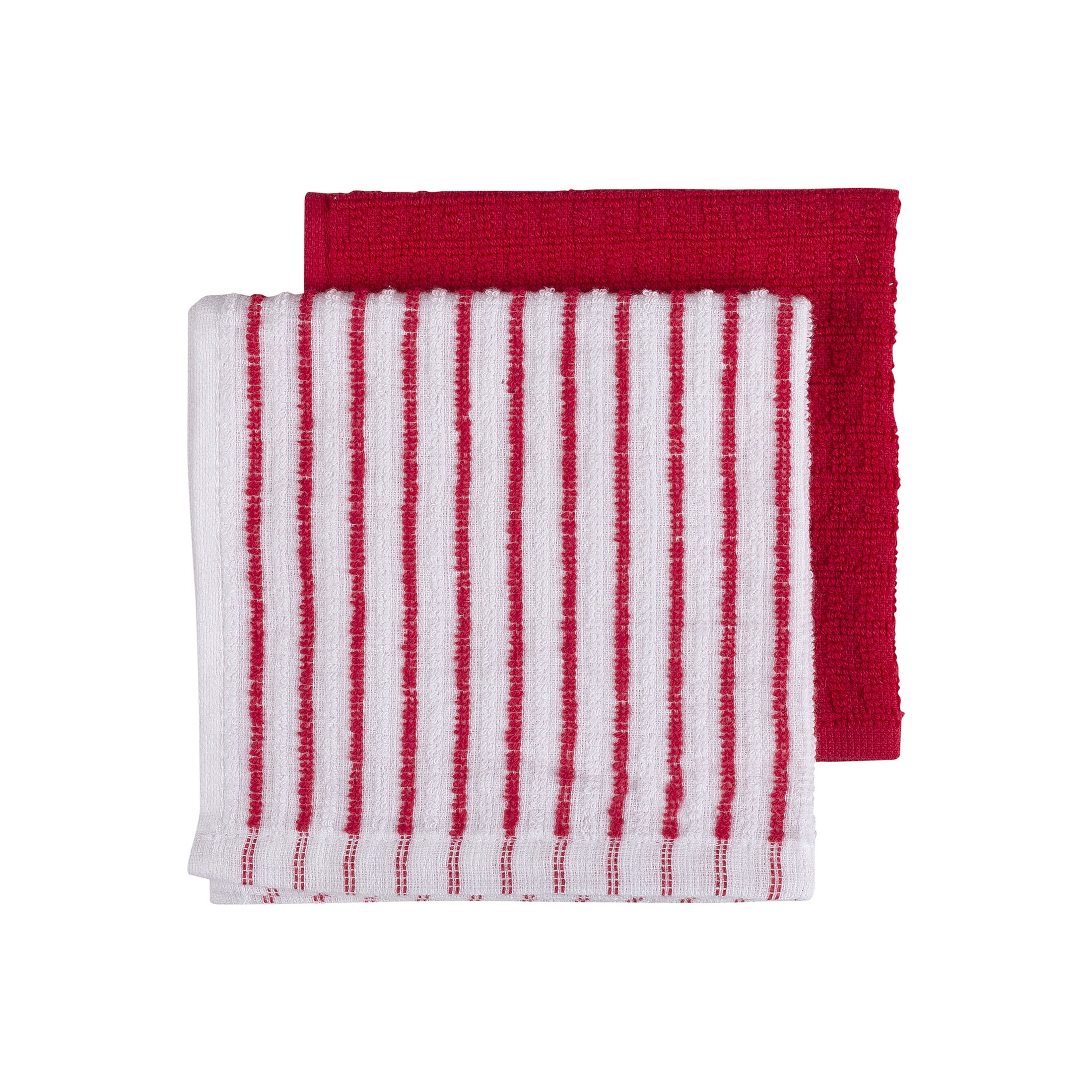 Holiday Time, Holiday OPP Red Dish Cloth, Red, 12"x12", 2 Pack ...