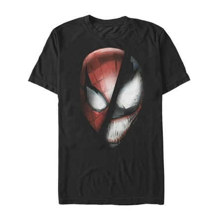 Men's Marvel Venom Becomes Spidey Mask T-Shirt - Black - Small ...