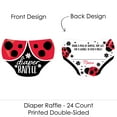 Big Dot of Happiness Happy Little Ladybug - Diaper Shaped Raffle Ticket ...