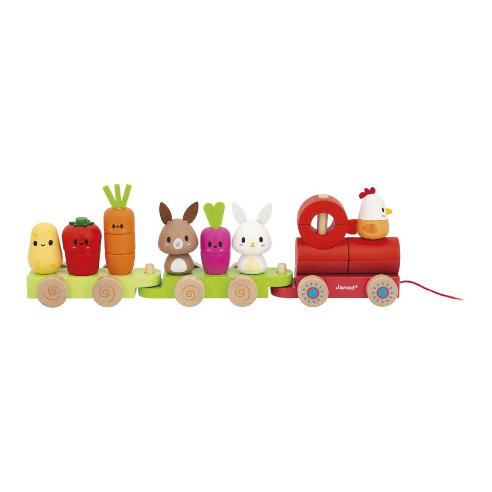 Click here for Janod Farm Pull-Along Train Wooden Toy Set prices