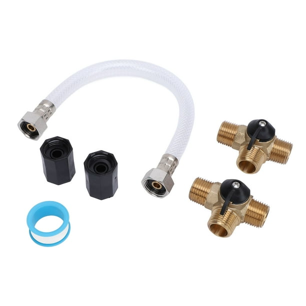 Water Valve and Fitting Set, 1/2in NPT Tee Valves RV Water Heater ...