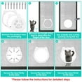 Cat Door for Interior Doors,Cat Puppy Door with Lockable Safe Magnetic ...