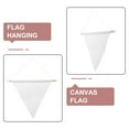 4pcs Blank Heat Transfer Flag Diy Hanging Flag Decor Yard Triangular ...