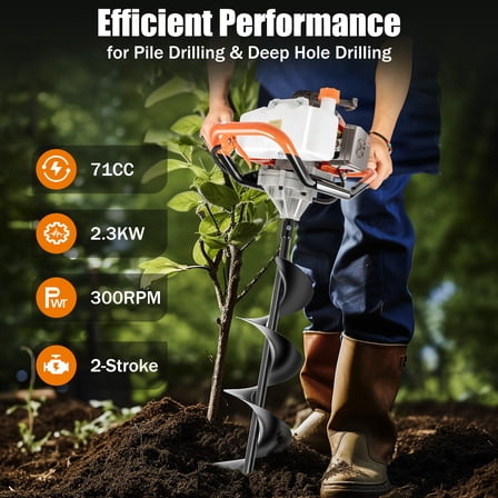 HART 40-Volt Powerful Brushless Auger: Soil Preparation & Post Digging ...