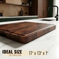 Babilonia Walnut Cutting Board - 17" x 13" x 1" Wood Chopping Board ...