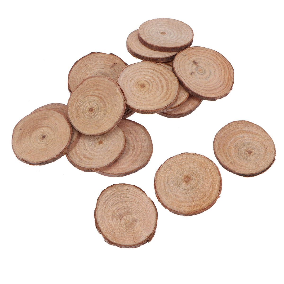 Buy Wood Slices Crafts Natural Circles Slabs Rustic Small Bark Slab ...