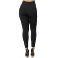 2 Pack Women Queen Size Warm Fleece Lined Full Length Leggings Plus
