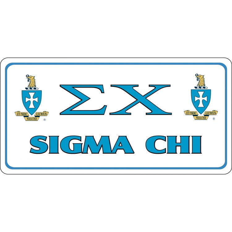 License Plates Online Sigma Chi Photo License Plate 6 X 12