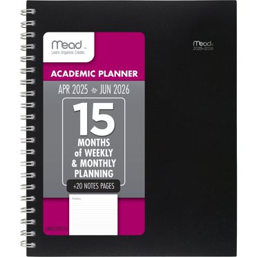 2022-2023 Weekly Monthly Academic Planner, 8 1/2" x 11", by Mead, Color ...