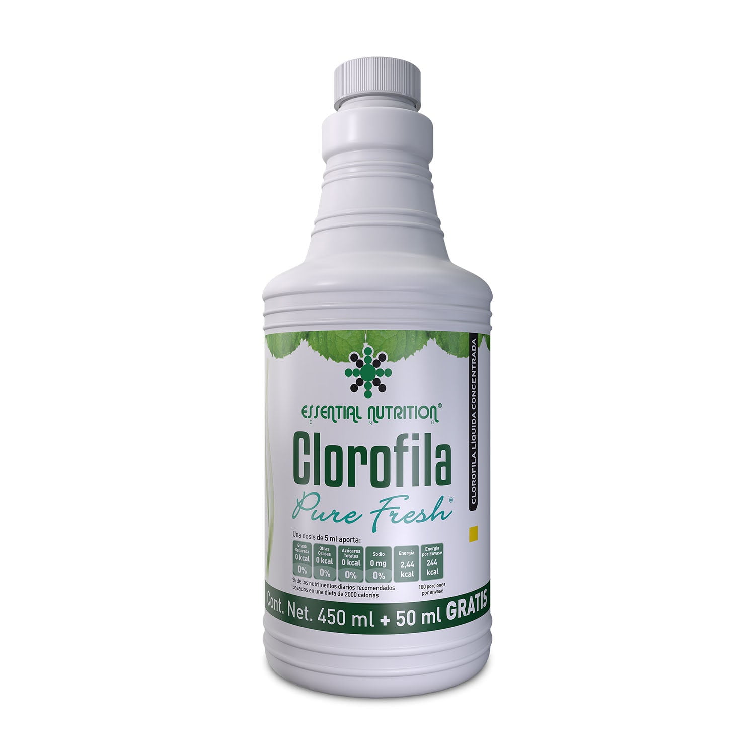 Clorofila Liq. Pure Fresh® 450 + 50 ml. Essential Nutrition ENG ...
