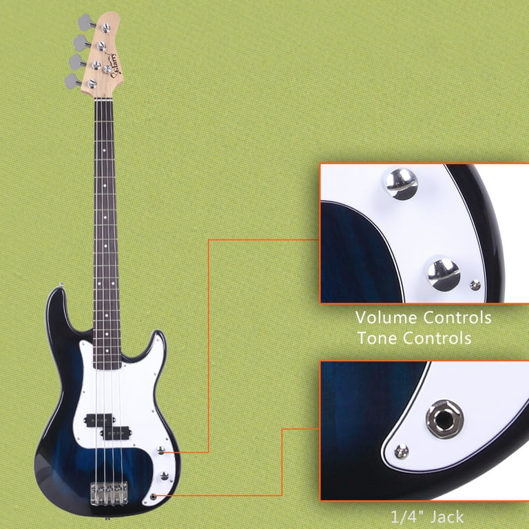 Dark Blue Bass Guitar