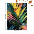 Abstract Splash Palm Leaf Decorative Canvas Print, Perfect for Living ...