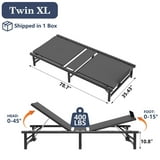 PAPROOS Power Adjustable Bed Base Frame, Metal Electric Bed Frame with ...