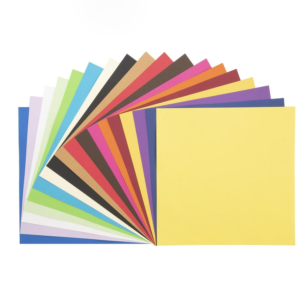 Darice Super Assortment Textured Cardstock Value Pack, 12 x 12, 100 ...