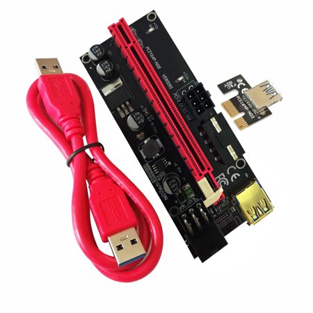 tssuouriy Power Cable PCI-E Board Extender Board 4-pin 6-pin USB 3.0 ...