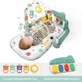 HDJ Baby Gym Activity Piano Playmat, Tummy Time Mat with Side Rails and ...