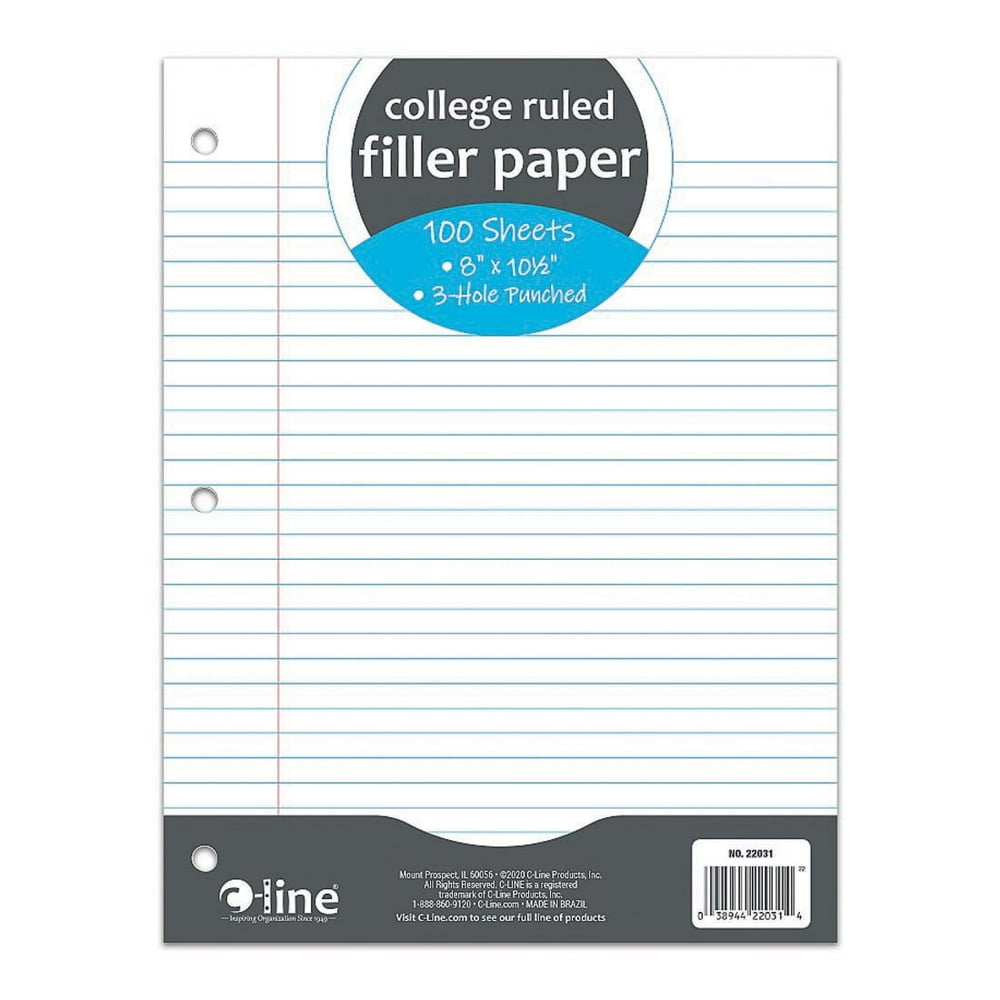 College Ruled Filler Paper By C Line Walmart Walmart college-ruled-filler-paper-by-c-line-walmart-walmart