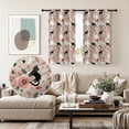 Black and White Cat and Mushroom Blackout Curtains,Triple Weaved Fabric ...